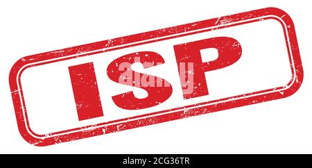 ISP red grungy rectangle stamp sign Stock Photo - Alamy