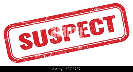 SUSPECT red grungy rectangle stamp sign Stock Photo - Alamy