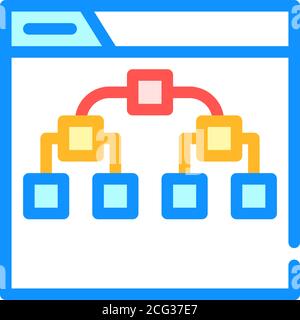 online game hierarchy icon color illustration Stock Vector Image & Art ...