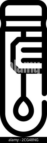 stick in flask for analysis line icon vector illustration Stock Vector ...