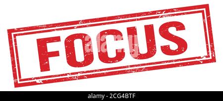 FOCUS red grungy rectangle stamp sign Stock Photo - Alamy