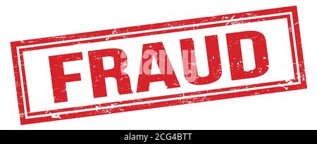 FRAUD red grungy rectangle stamp sign Stock Photo - Alamy