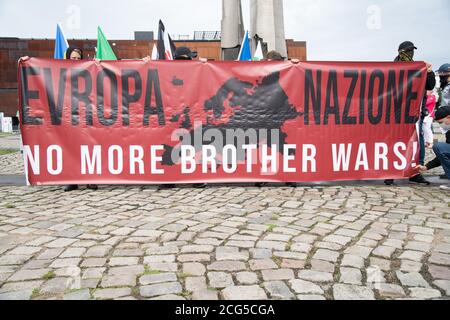 The No more brother wars march in Gdansk, Poland. September 5th 2020 ...