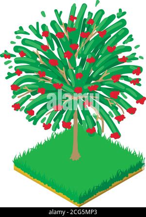 hawthorn berry isometric icon vector illustration Stock Vector Image ...
