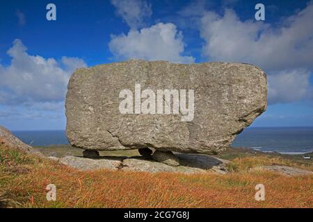 The Queen's Stone on the top of Ben Hogh Isle of Coll Inner Hebrides ...