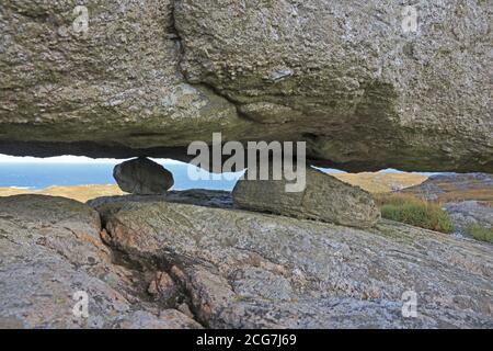 The Queen's Stone on the top of Ben Hogh Isle of Coll Inner Hebrides ...