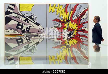 Roy Lichtenstein's painting Whaam! 1963 is exhibited during the press ...