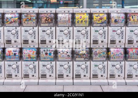 Gacha Gacha toy vending machine in Tokyo Japan Stock Photo - Alamy