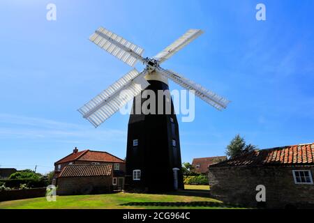 Summer view of Downfield Windmill, Soham village, Cambridgeshire ...