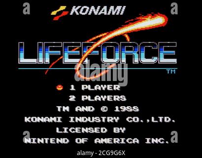 Lifeforce - Nintendo Entertainment System - NES Videogame - Editorial ...