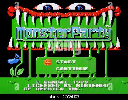 Monster Party - Nintendo Entertainment System - NES Videogame ...