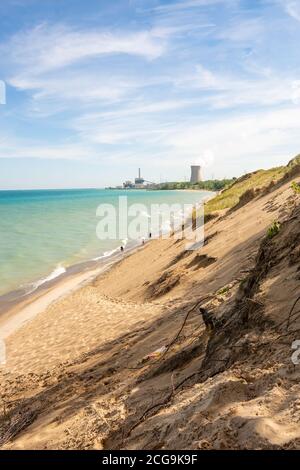 Surf at Lake View Beach, Indiana Dunes National Park Stock Photo - Alamy