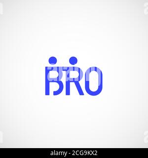 Bro or Borther Abstract Vector Sign, Emblem or Logo Template ...