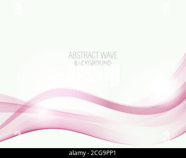 Pink smooth twist light lines for valentines day background. Vector ...