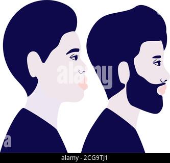 men cartoons in side view vector design Stock Vector Image & Art - Alamy
