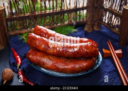 A small amount of delicious sausages Stock Photo - Alamy