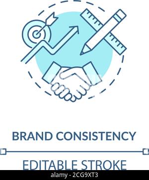 Business Partnerships vector round concept illustration in thin line ...