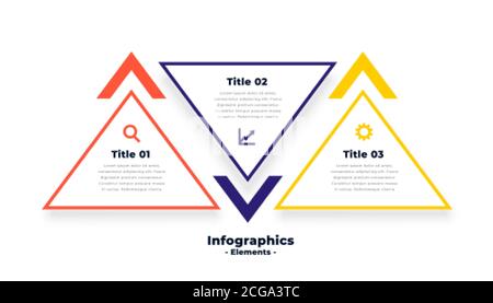 Triangle data visualization design, option infographic layout. Triangle ...