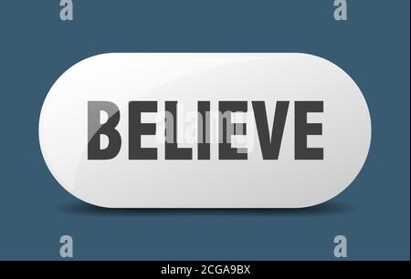 believe button. rounded glass sign. sticker. banner Stock Vector Image ...