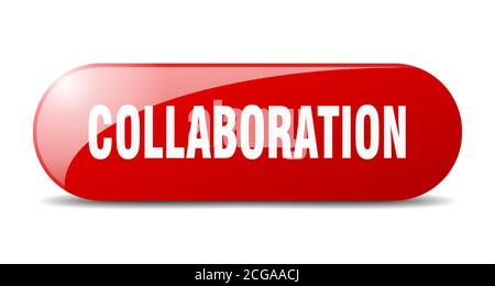 collaboration button. rounded glass sign. sticker. banner Stock Vector ...