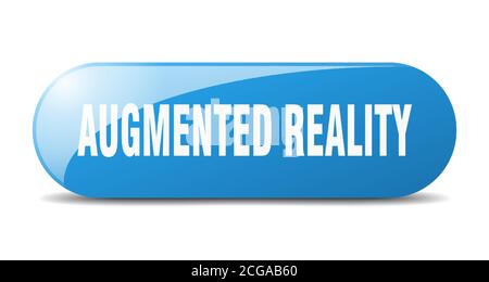 augmented reality button. rounded glass sign. sticker. banner Stock ...