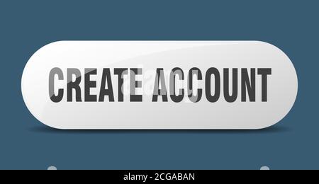 create account button. rounded glass sign. sticker. banner Stock Vector ...