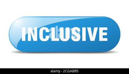 all inclusive sign. all inclusive rounded blue sticker. all inclusive ...