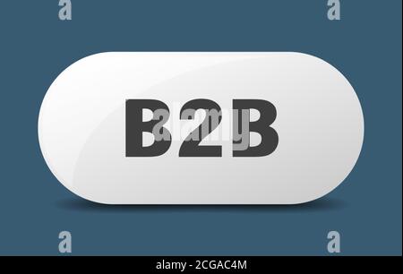 b2b button. rounded glass sign. sticker. banner Stock Vector Image ...