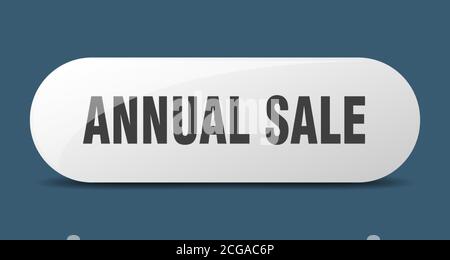 annual sale button. rounded glass sign. sticker. banner Stock Vector ...