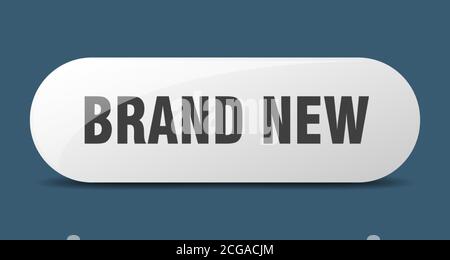 brand new button. rounded glass sign. sticker. banner Stock Vector ...