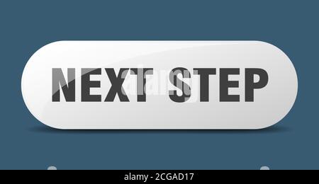 next step button. rounded glass sign. sticker. banner Stock Vector Image & Art - Alamy