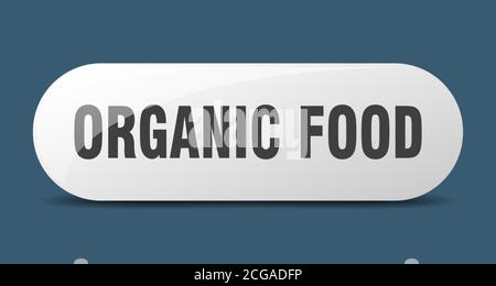organic food button. rounded glass sign. sticker. banner Stock Vector ...