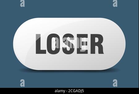 loser button. rounded glass sign. sticker. banner Stock Vector Image ...