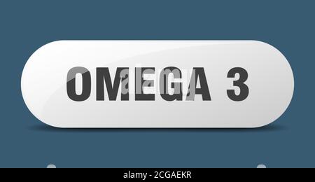 omega 3 button. rounded glass sign. sticker. banner Stock Vector Image ...