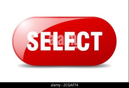 select button. rounded glass sign. sticker. banner Stock Vector Image ...