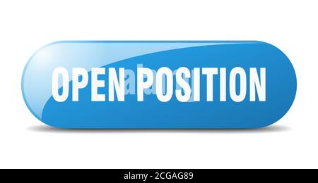 open position button. rounded glass sign. sticker. banner Stock Vector ...