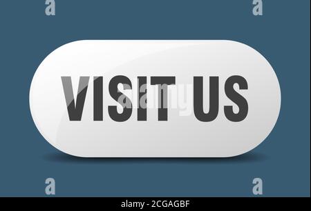 visit us button. rounded glass sign. sticker. banner Stock Vector Image ...