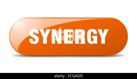 synergy button. rounded glass sign. sticker. banner Stock Vector Image ...