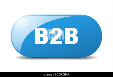 b2b button. rounded glass sign. sticker. banner Stock Vector Image ...