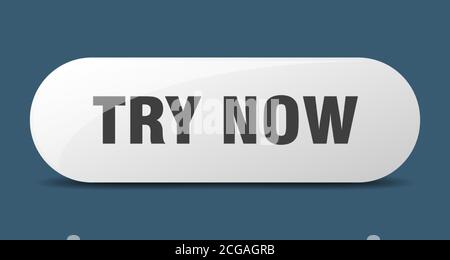 try it now button. rounded glass sign. sticker. banner Stock Vector ...
