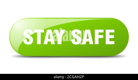 stay safe button. rounded glass sign. sticker. banner Stock Vector ...