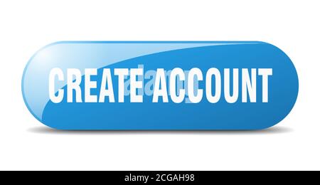 create account button. rounded glass sign. sticker. banner Stock Vector ...