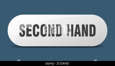 second hand button. rounded glass sign. sticker. banner Stock Vector ...