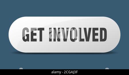 get involved button. rounded glass sign. sticker. banner Stock Vector ...