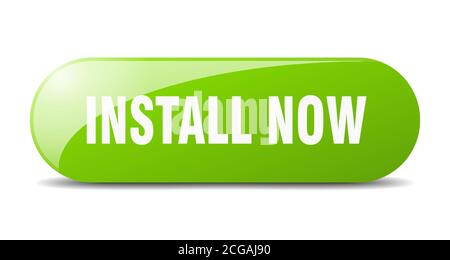 install now button. rounded glass sign. sticker. banner Stock Vector ...
