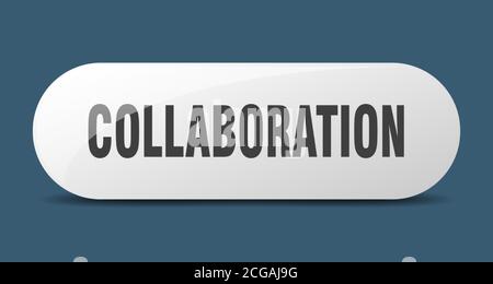 collaboration button. rounded glass sign. sticker. banner Stock Vector ...