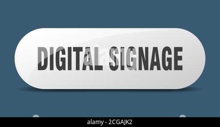 digital signage button. rounded glass sign. sticker. banner Stock ...