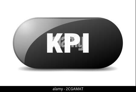 kpi button. rounded glass sign. sticker. banner Stock Vector Image ...
