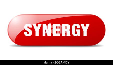 synergy button. rounded glass sign. sticker. banner Stock Vector Image ...