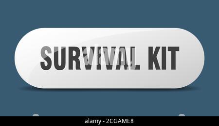 survival kit button. rounded glass sign. sticker. banner Stock Vector ...
